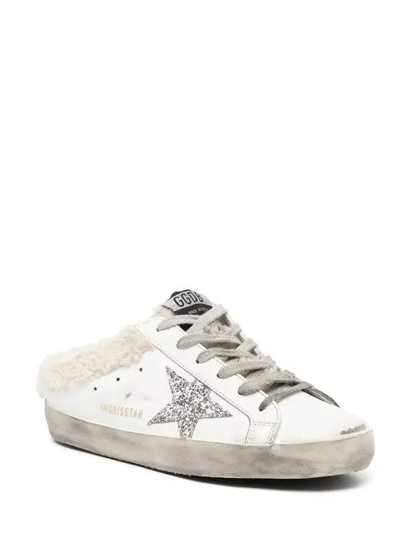 GOLDEN GOOSE Super-star Sabot Shearling-lined Sneakers - White
