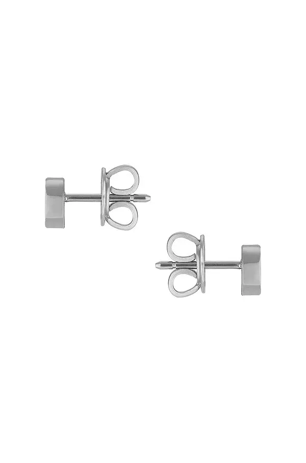 Gucci Interlocking G Butterfly Clasp Earrings - White Gold