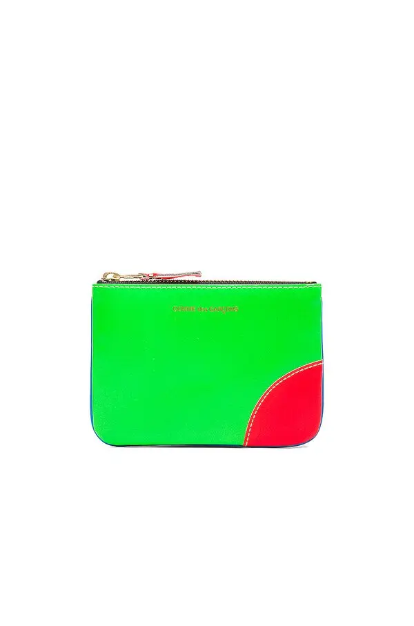 Comme Des Garçons Super Fluo Small Pouch - Blue & Green
