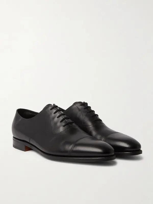 John Lobb City Ii Leather Oxford Shoes - Black