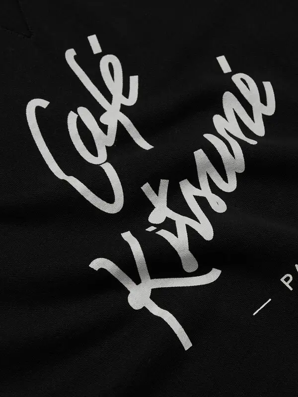 CAFÉ KITSUNÉ Logo-print Cotton-jersey Sweatshirt