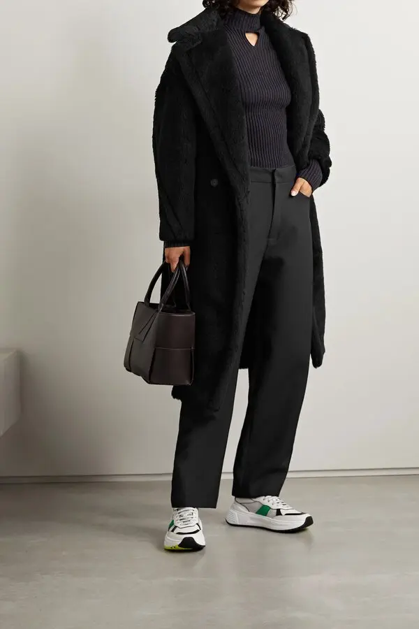 Max Mara Tedgirl Alpaca, Wool And Silk-blend Coat - Black