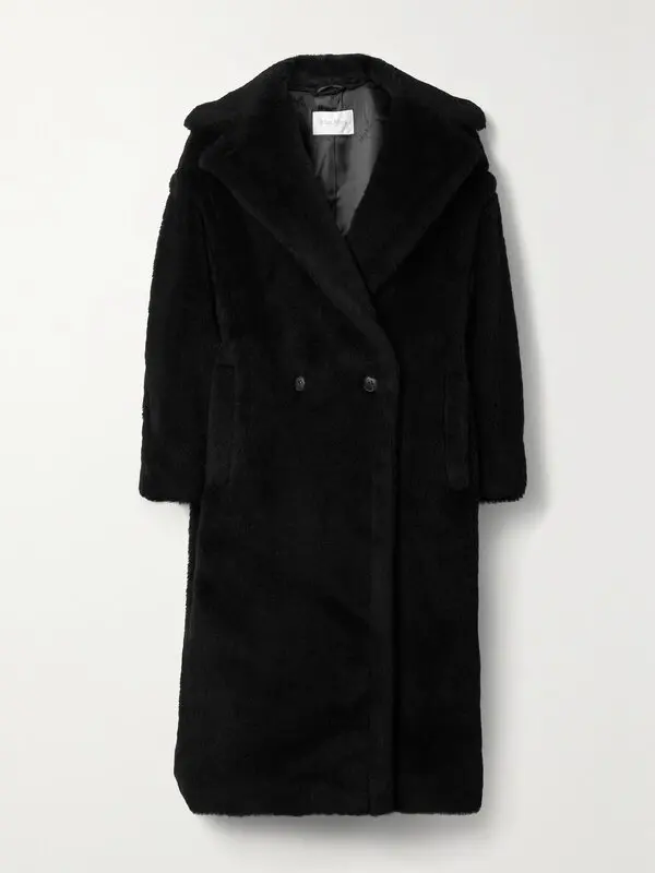 Max Mara Tedgirl Alpaca, Wool And Silk-blend Coat - Black