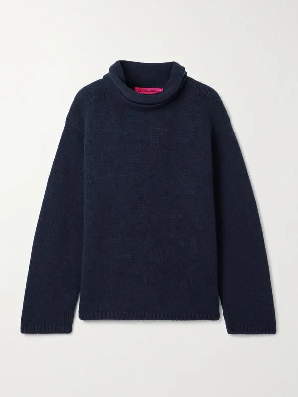 THE ELDER STATESMAN Cashmere Turtleneck Sweater - Blue