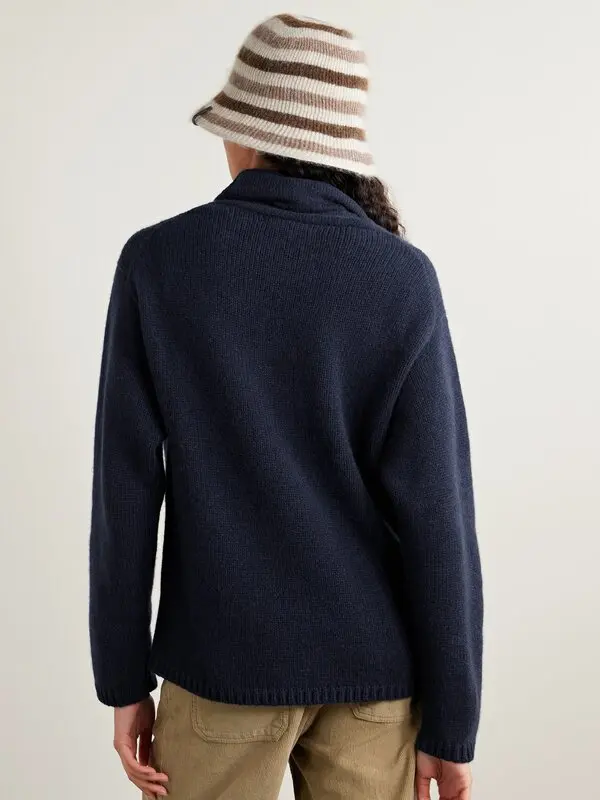 THE ELDER STATESMAN Cashmere Turtleneck Sweater - Blue