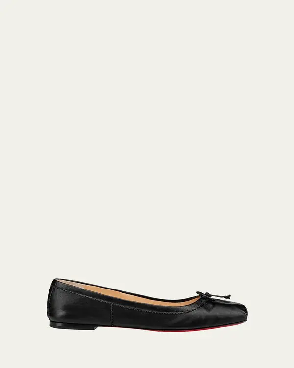 CHRISTIAN LOUBOUTIN Mamadrague Napa Ballerina Flats - Black