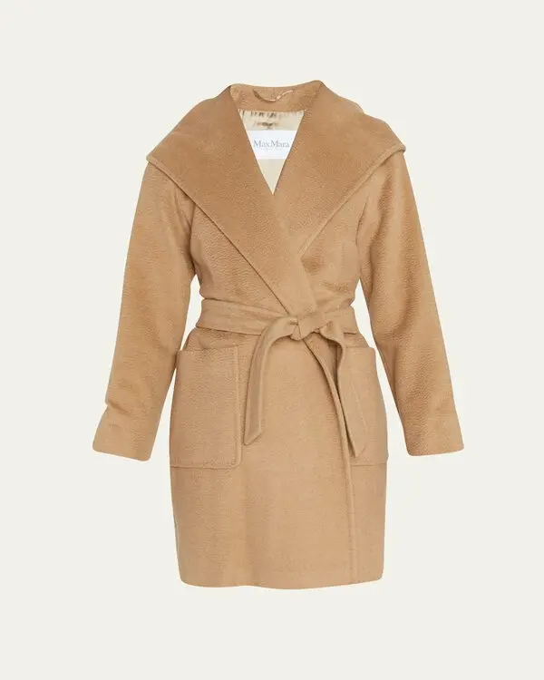 Max Mara Rialto Hair Belted Coat Camel Editorialist