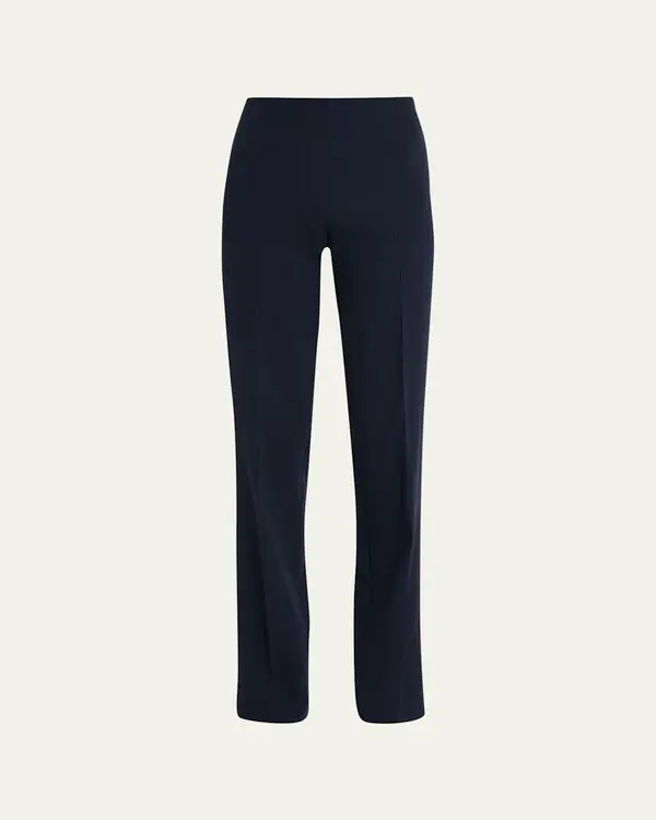 Akris Carole Straight-leg Double-face Wool Pants