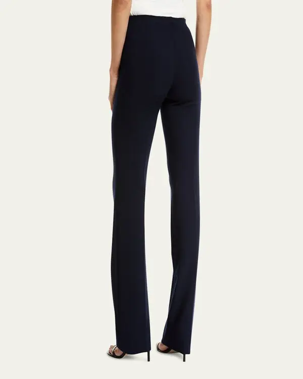 Akris Carole Straight-leg Double-face Wool Pants
