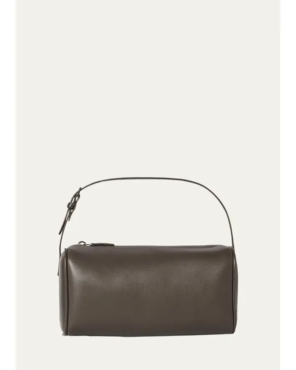 THE ROW 90s Lambskin Shoulder Bag - Dark Brown