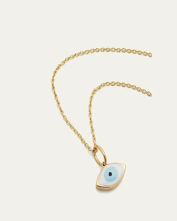 SYDNEY EVAN Medium Enamel Evil Eye Necklace