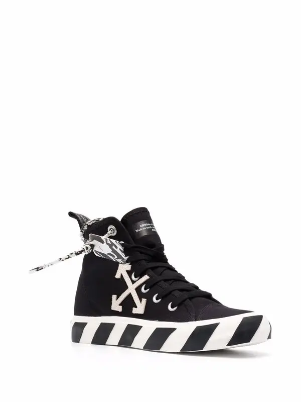 Off-White Vulcanized Mid-top Sneakers - Black