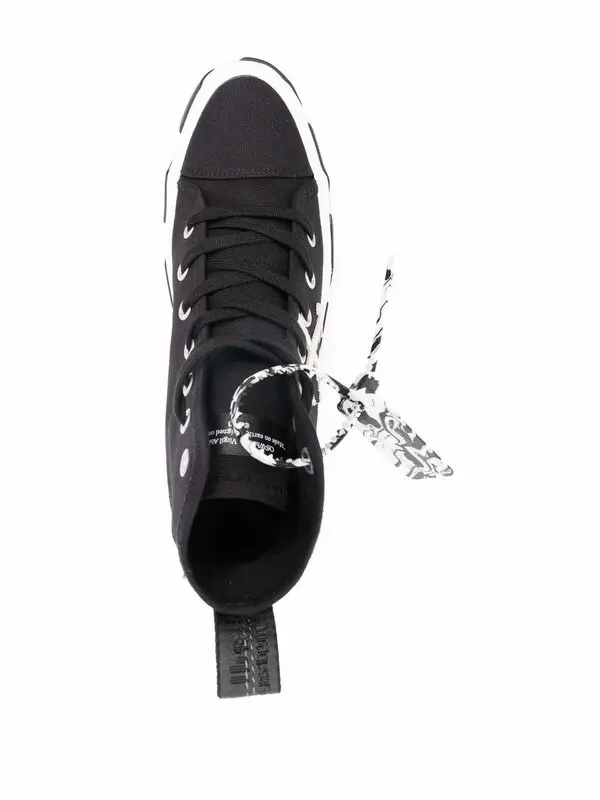 Off-White Vulcanized Mid-top Sneakers - Black