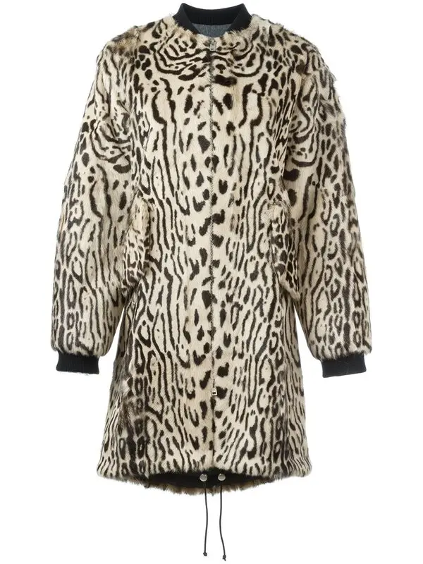 Giambattista Valli Animal Print Wool Coat