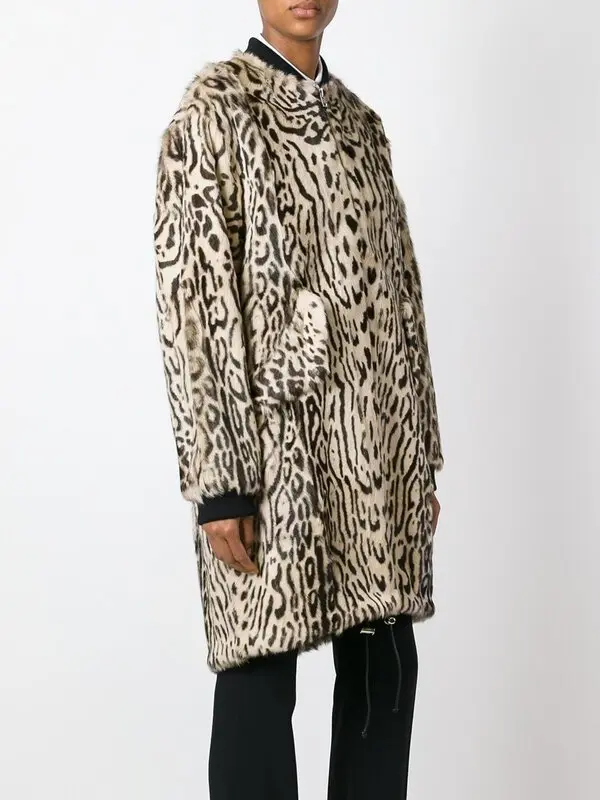 Giambattista Valli Animal Print Wool Coat