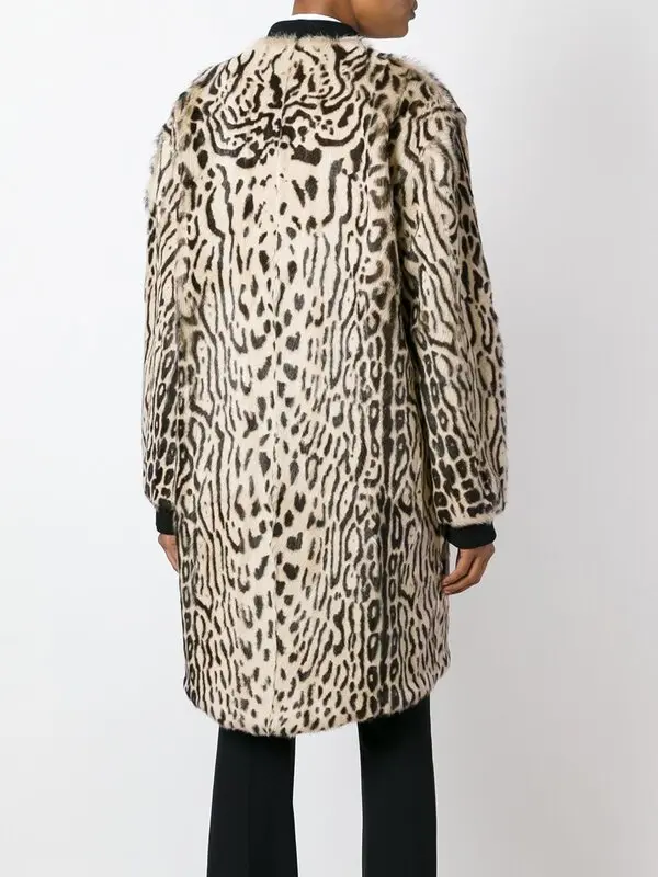 Giambattista Valli Animal Print Wool Coat