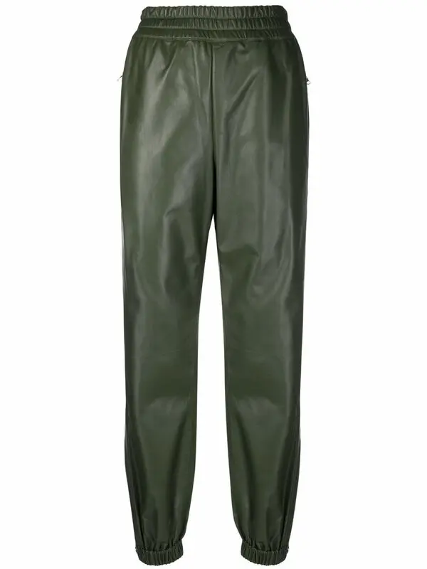 Alexander McQueen Elasticated Leather Joggers