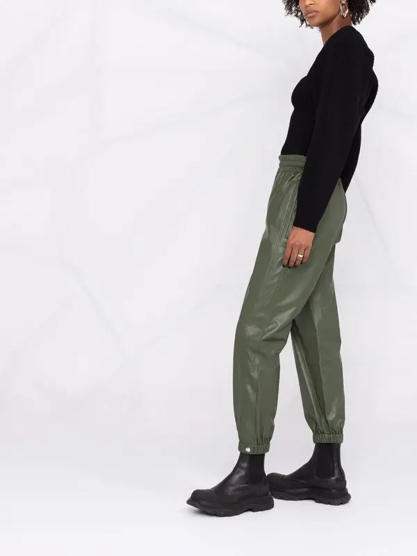 Alexander McQueen Elasticated Leather Joggers