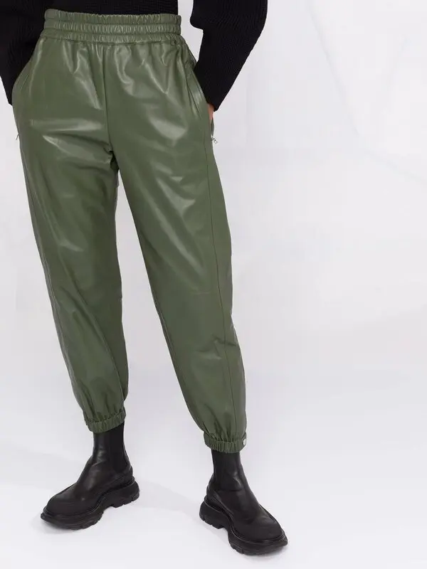 Alexander McQueen Elasticated Leather Joggers