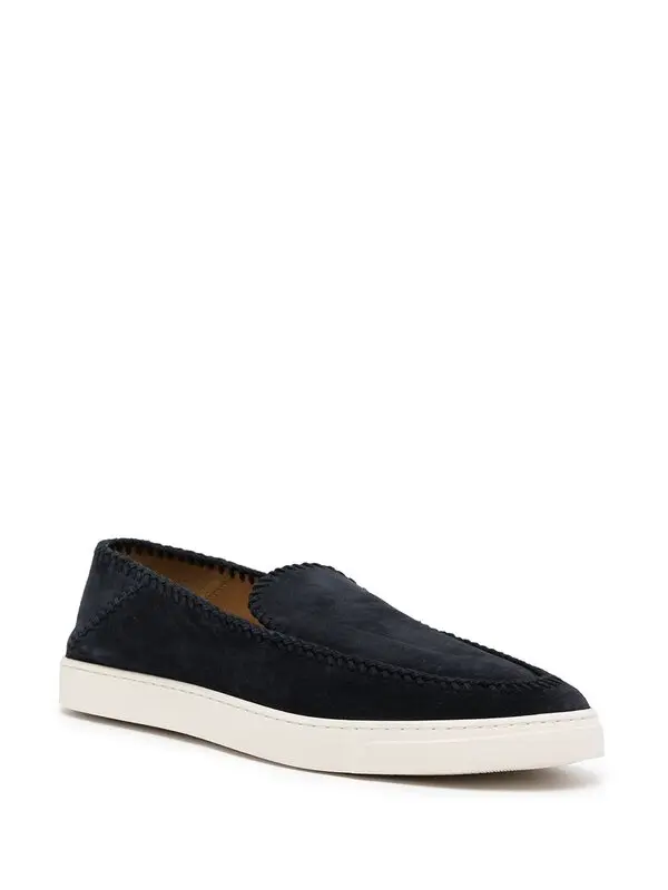 Giorgio Armani Suede Slip-on Sneakers - Blue