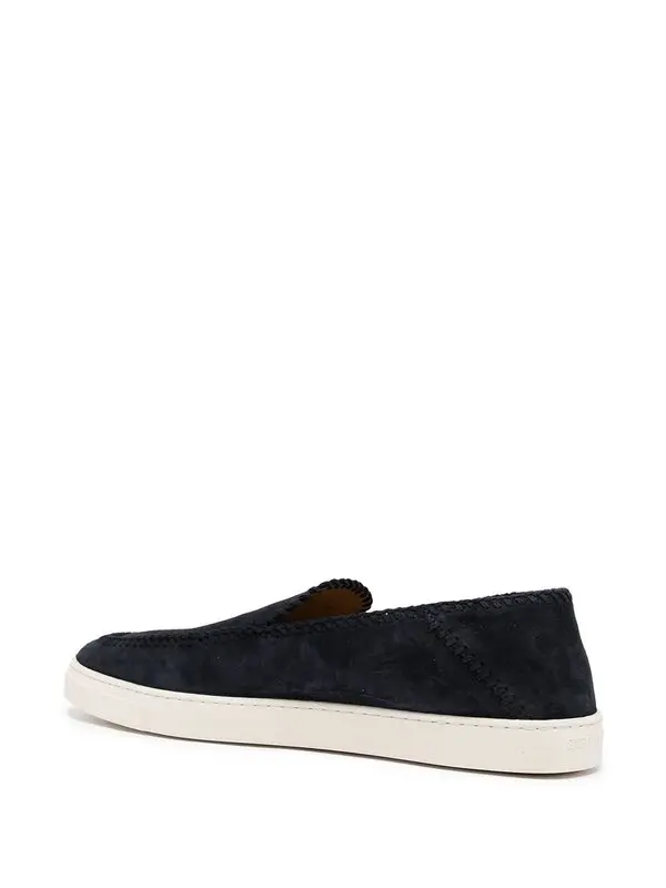 Giorgio Armani Suede Slip-on Sneakers - Blue