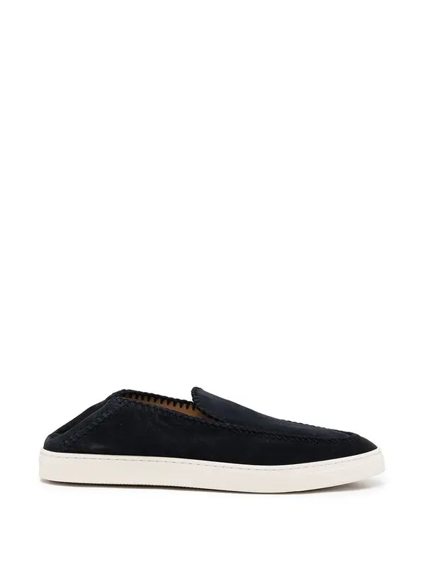 Giorgio Armani Suede Slip-on Sneakers - Blue