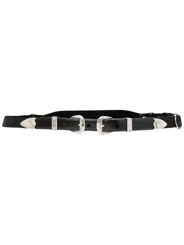 極美品　TOGA PULLA DOUBLE BCKL BELT BLACK 14854636~black_0.webp