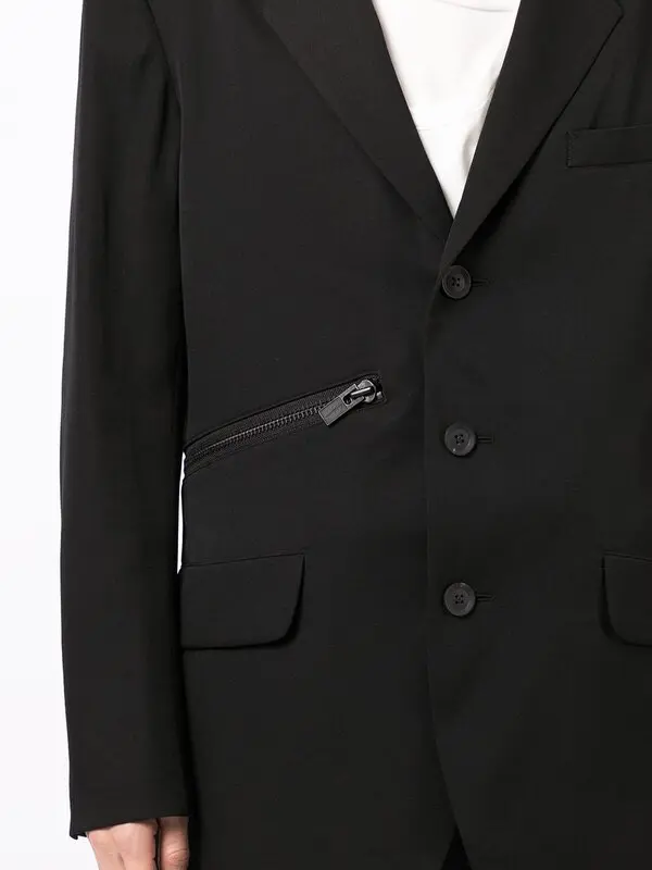 Yohji Yamamoto Zip-detail Cotton Blazer