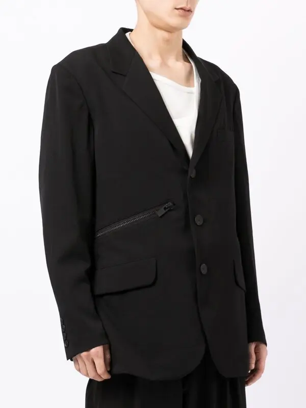 Yohji Yamamoto Zip-detail Cotton Blazer