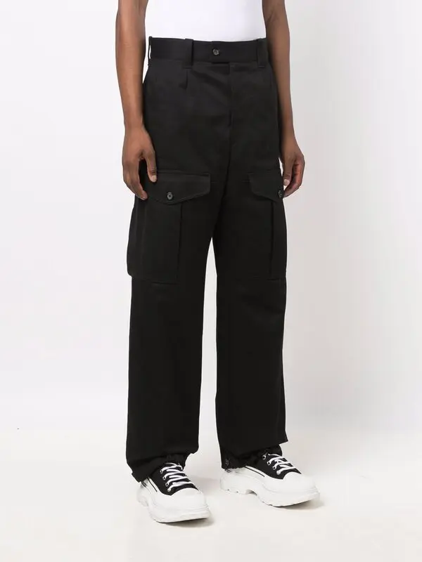 Alexander McQueen Flap-pocket Cotton Trousers