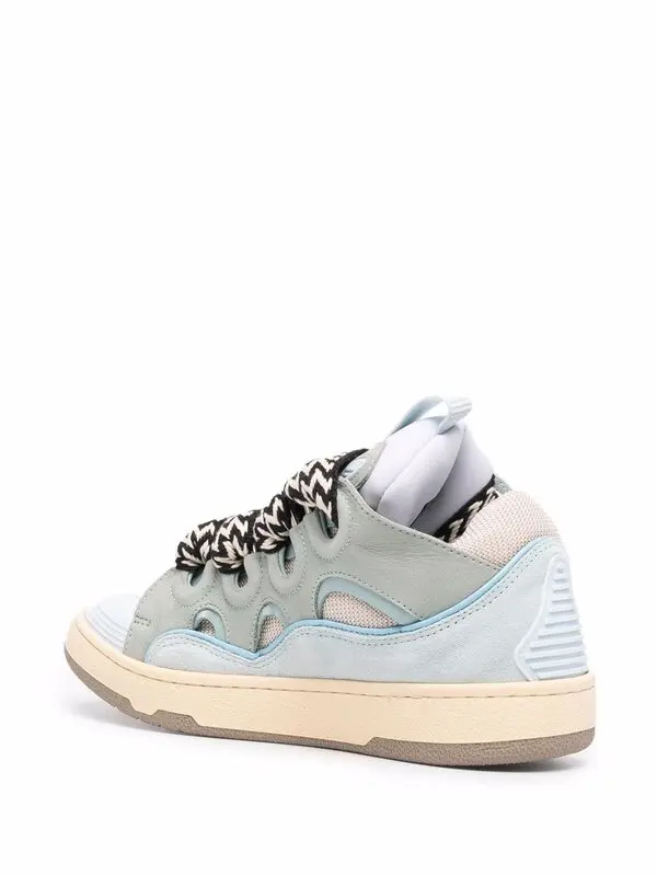 LANVIN Curb Lace-up Sneakers - Blue