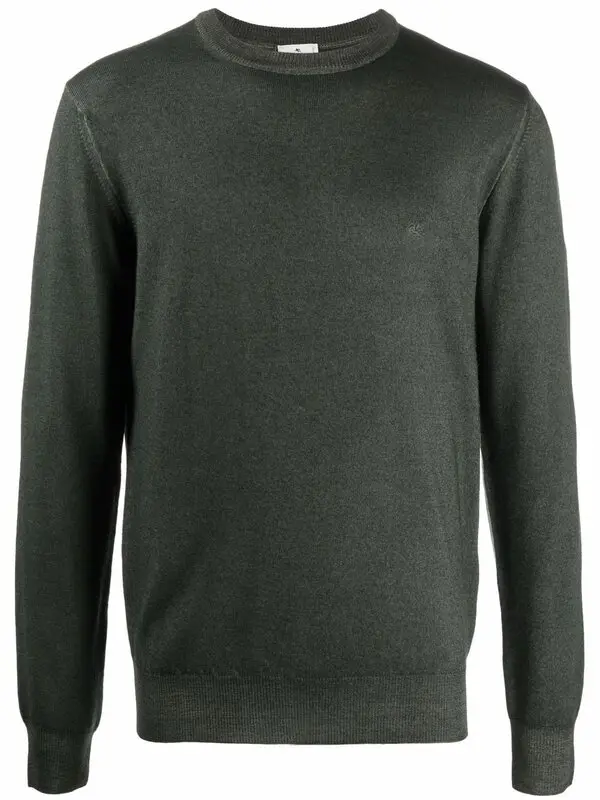 Etro Embroidered-logo Jumper - Green