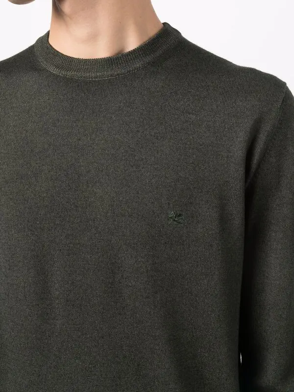Etro Embroidered-logo Jumper - Green