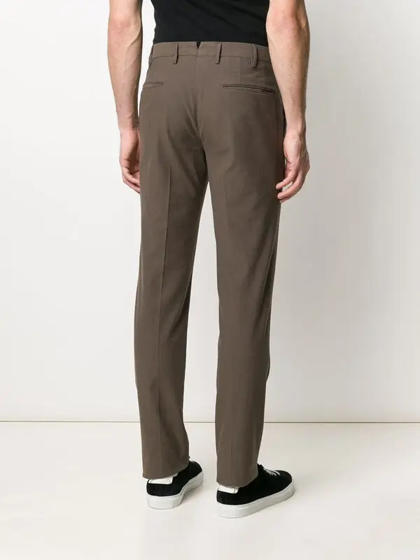 Incotex Tailored Straight Leg Trousers - Brown