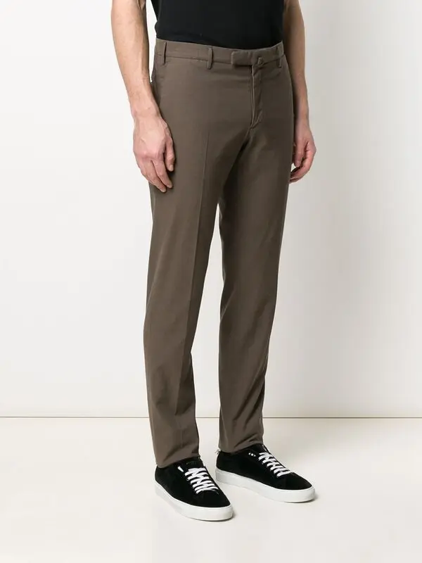 Incotex Tailored Straight Leg Trousers - Brown