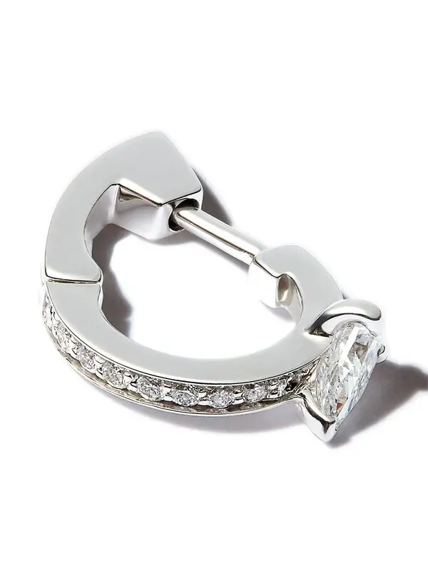 REPOSSI 18ct White Gold Serti Sur Vide Diamond Earring