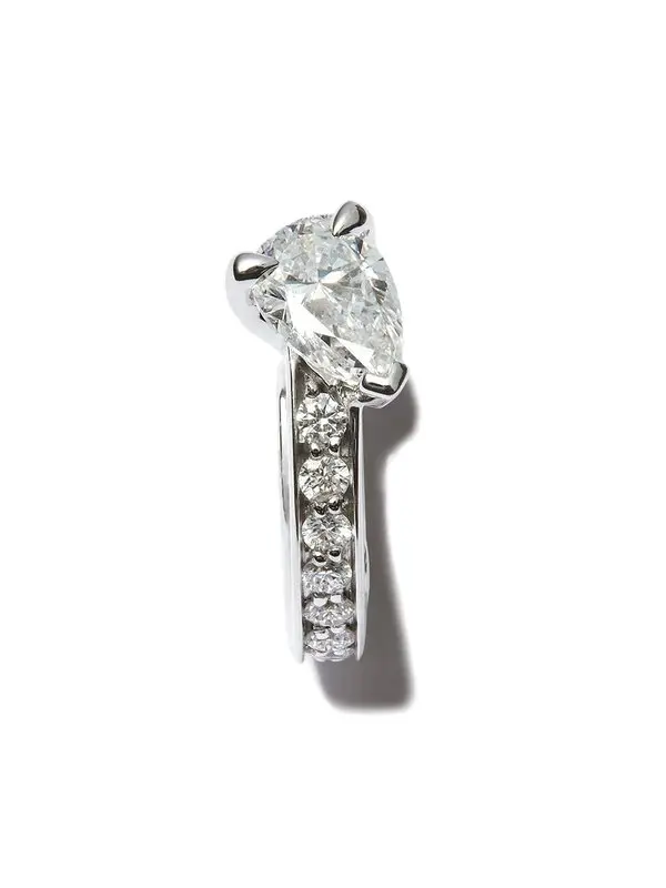 REPOSSI 18ct White Gold Serti Sur Vide Diamond Earring