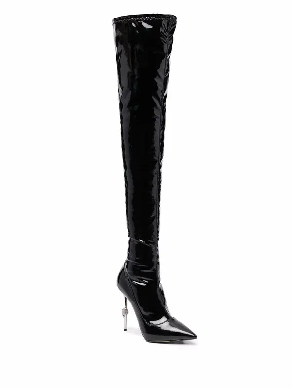 Philipp Plein Naplak Thigh-high Boots