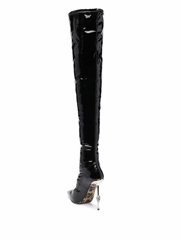 Philipp Plein Naplak Thigh-high Boots