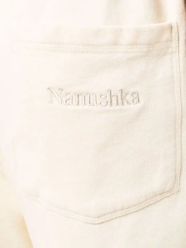 Nanushka Embroidered Logo Organic Cotton Shorts