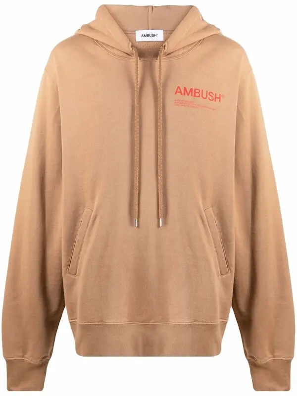 AMBUSH Logo-print Hoodie - Neutrals