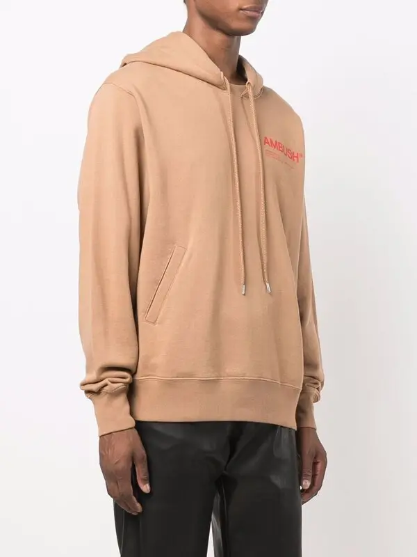 AMBUSH Logo-print Hoodie - Neutrals