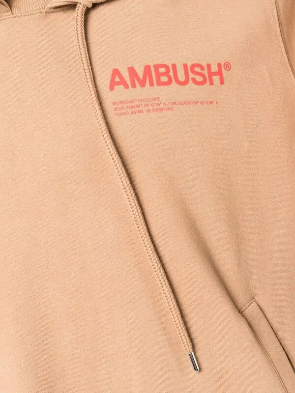 AMBUSH Logo-print Hoodie - Neutrals