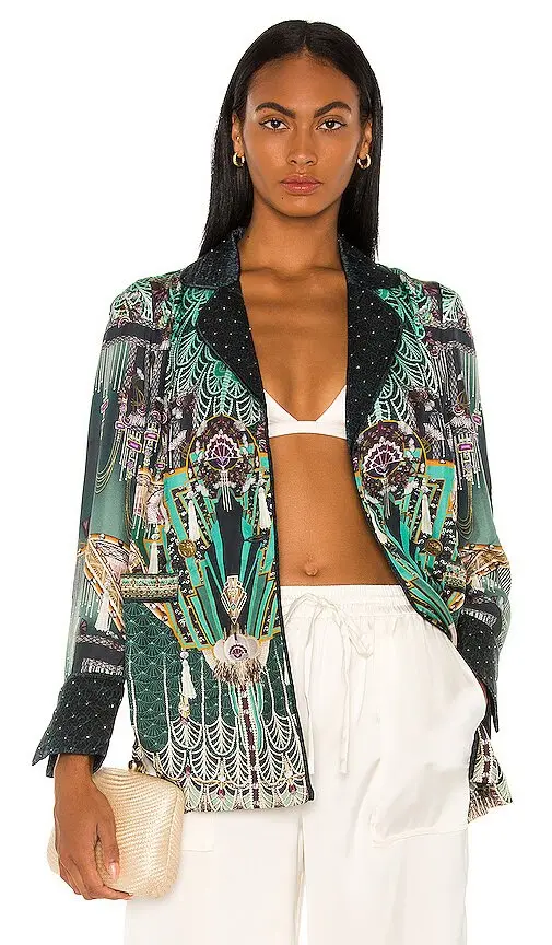 Camilla Relaxed Jacket In Green