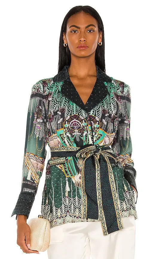 Camilla Relaxed Jacket In Green