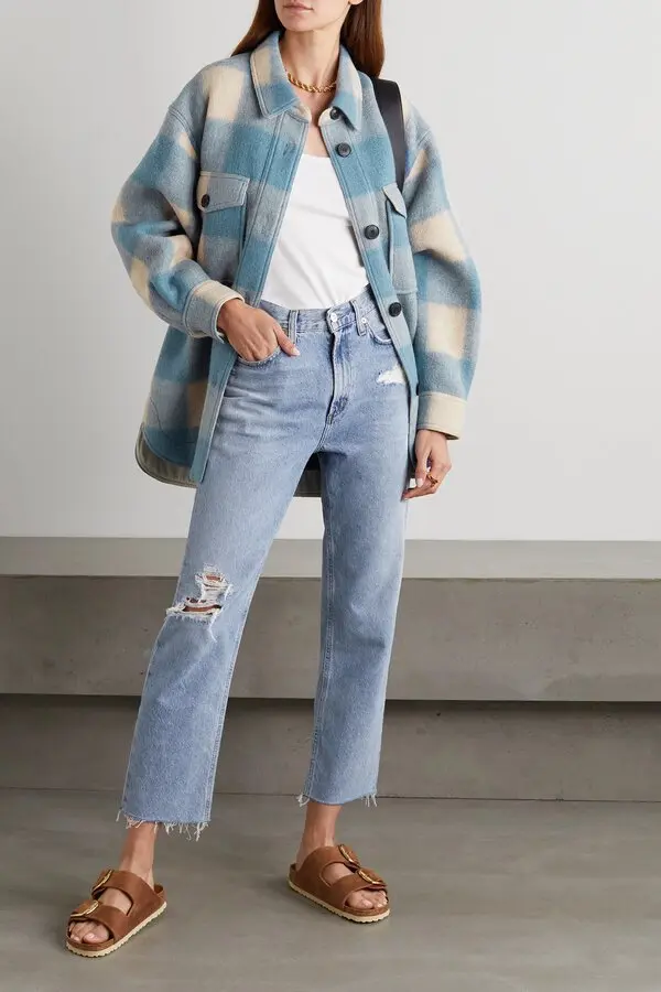 Isabel Marant Harveli Checked Flannel Jacket