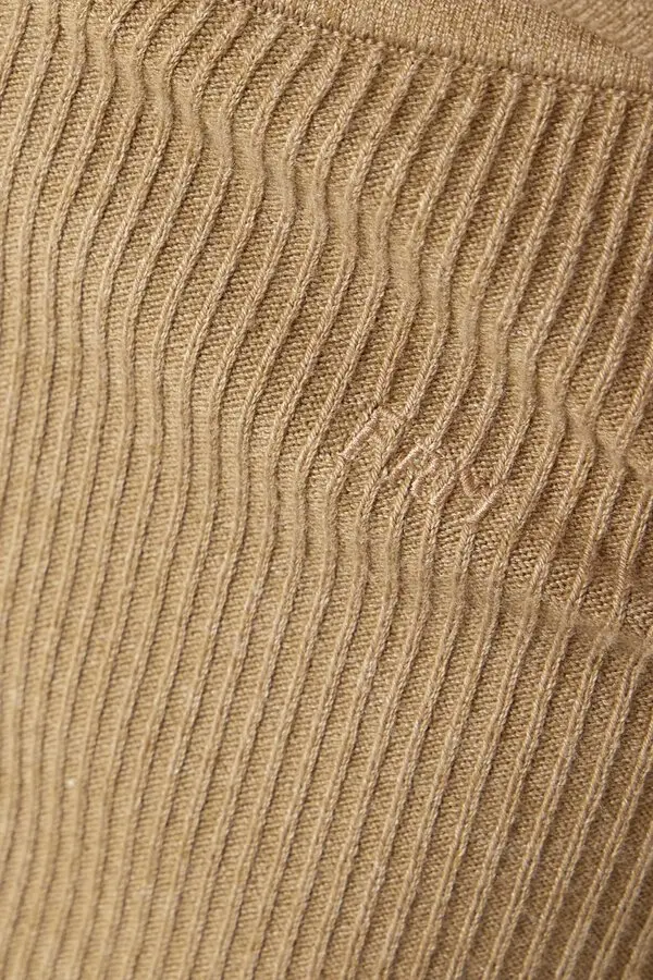 FRAME Ribbed Cotton-blend Flared Pants