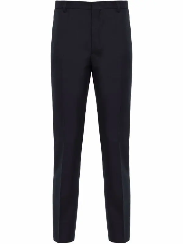 Prada Pressed-crease Tailored Trousers - Blue