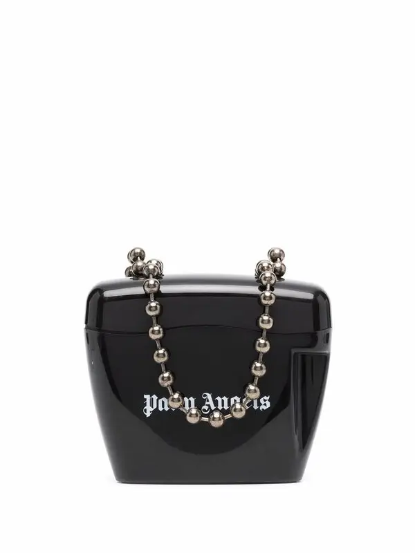 Palm Angels Logo-print Mini Padlock Bag