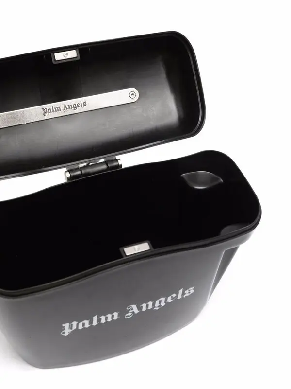 Palm Angels Logo-print Mini Padlock Bag